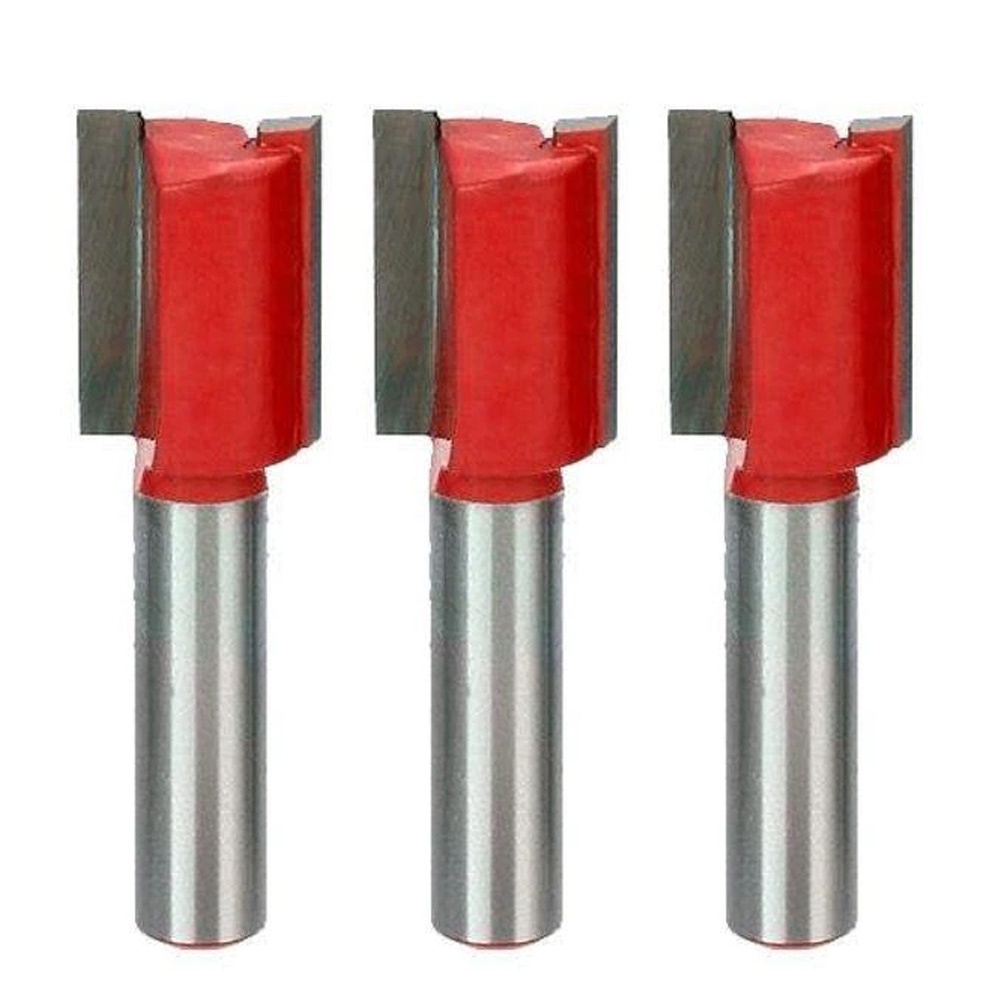 Kit 3 Fresas Retas 12mm Haste 6mm Corte Duplo Madeira Tupia | Shopee Brasil