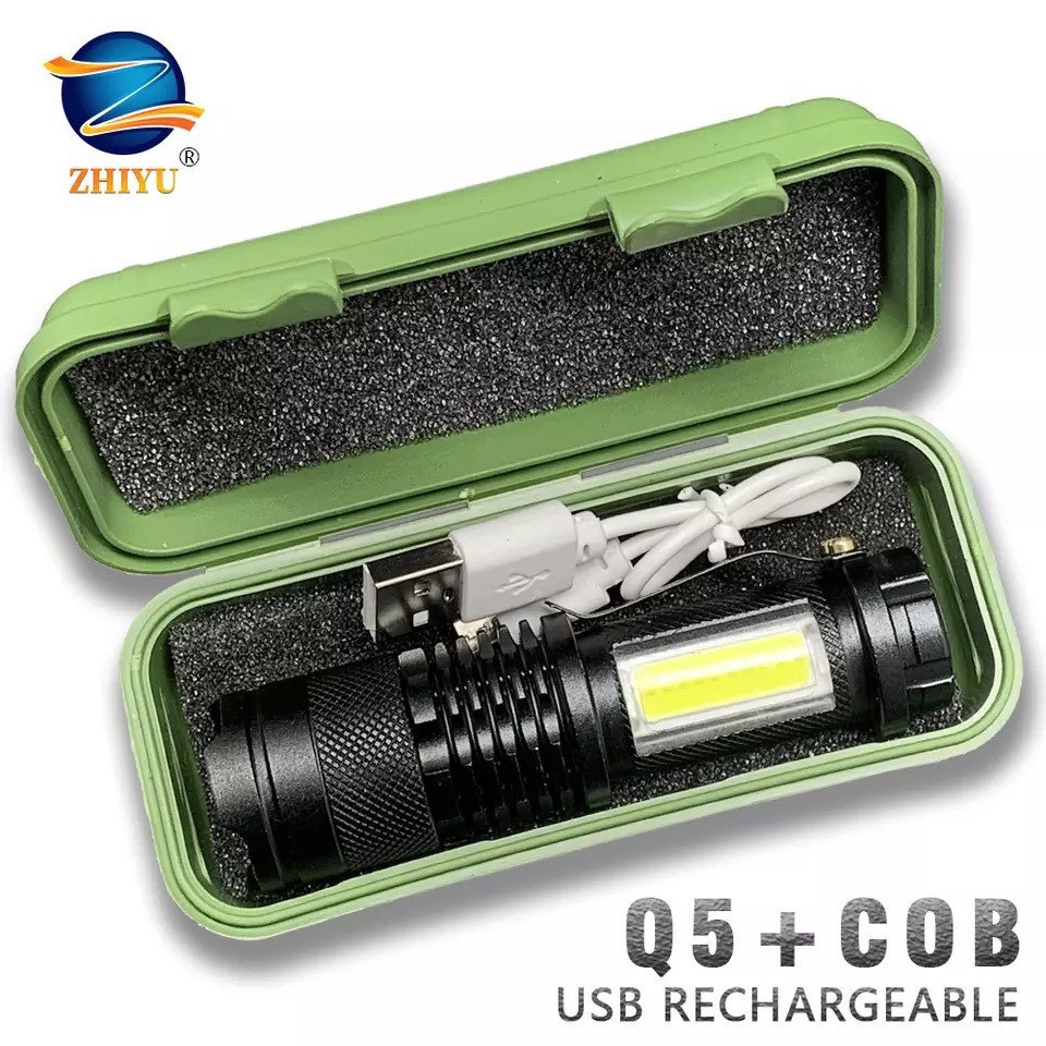 Mini Lanterna recarregável de Led com cob lateral mod cob HX | Shopee ...