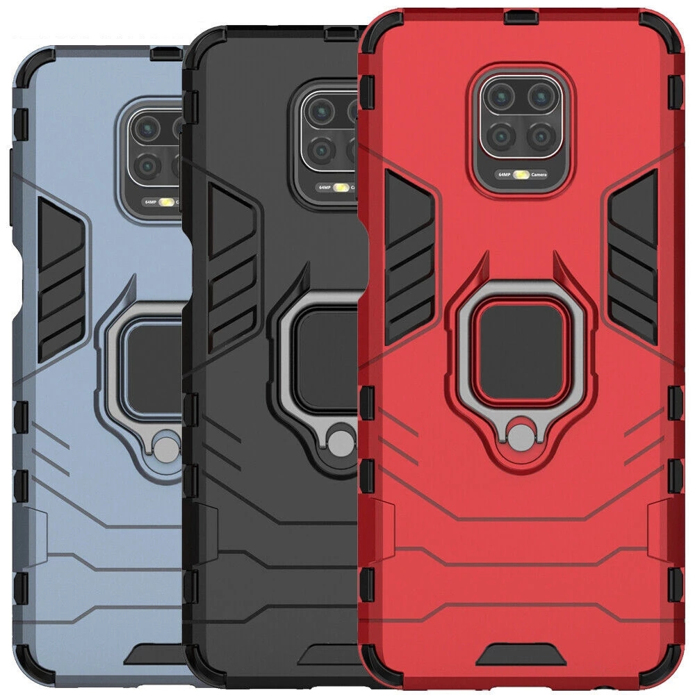 Capa Armadura Anti-Impacto Com Suporte De Anel Magnético Para Xiaomi Redmi 9 9a 9a 9c Nfc 8a 7a ...
