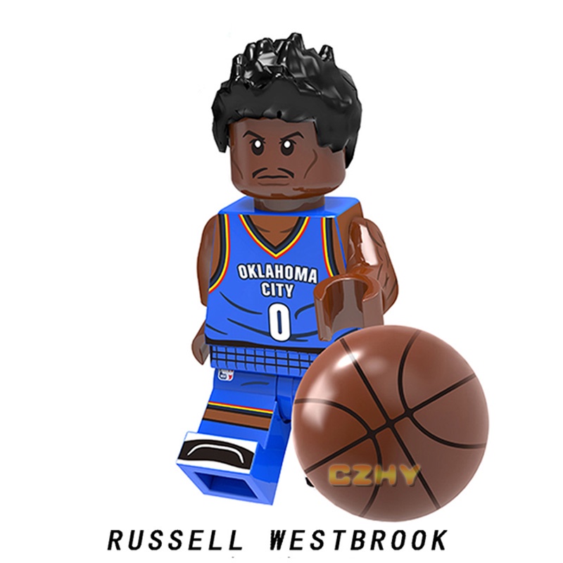 Russell Westbrook Rockets Minifigures Famosos Blocos De Brinquedos Para ...