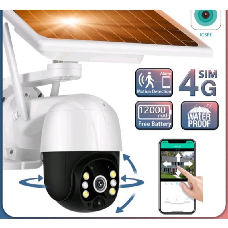 Câmera Solar Ip externa e interna sem fio Wireless Wi-fi Full Hd 1080p ...