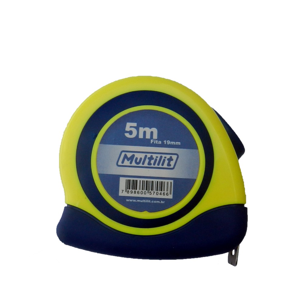 Trena De Medição Emborrachada 5m x 19mm Multilit | Shopee Brasil