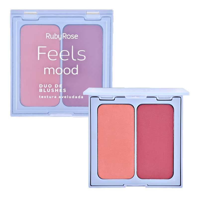 Duo Blush Feels Mood Cor 01 Ruby Rose | Shopee Brasil