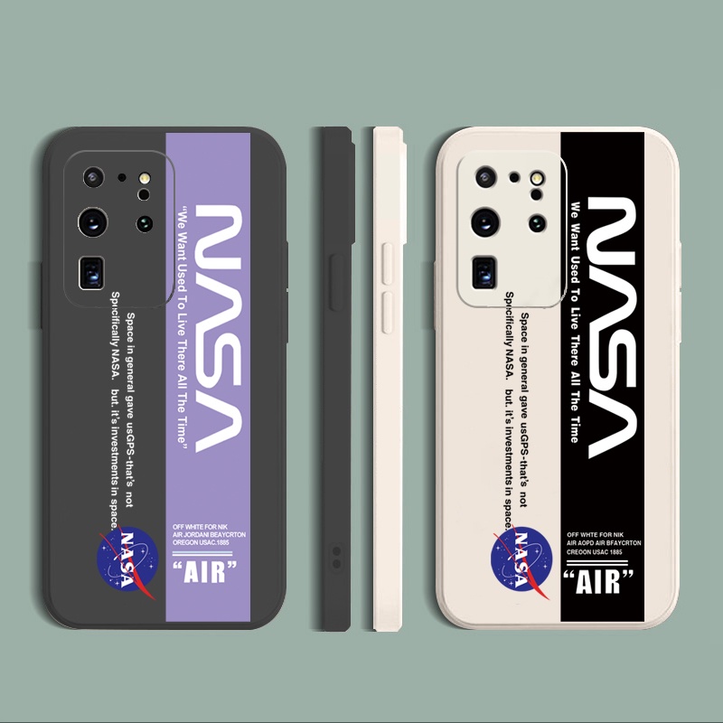 Capa Flexível De Silicone Com Borda Reta NASA Barcode Para Samsung ...