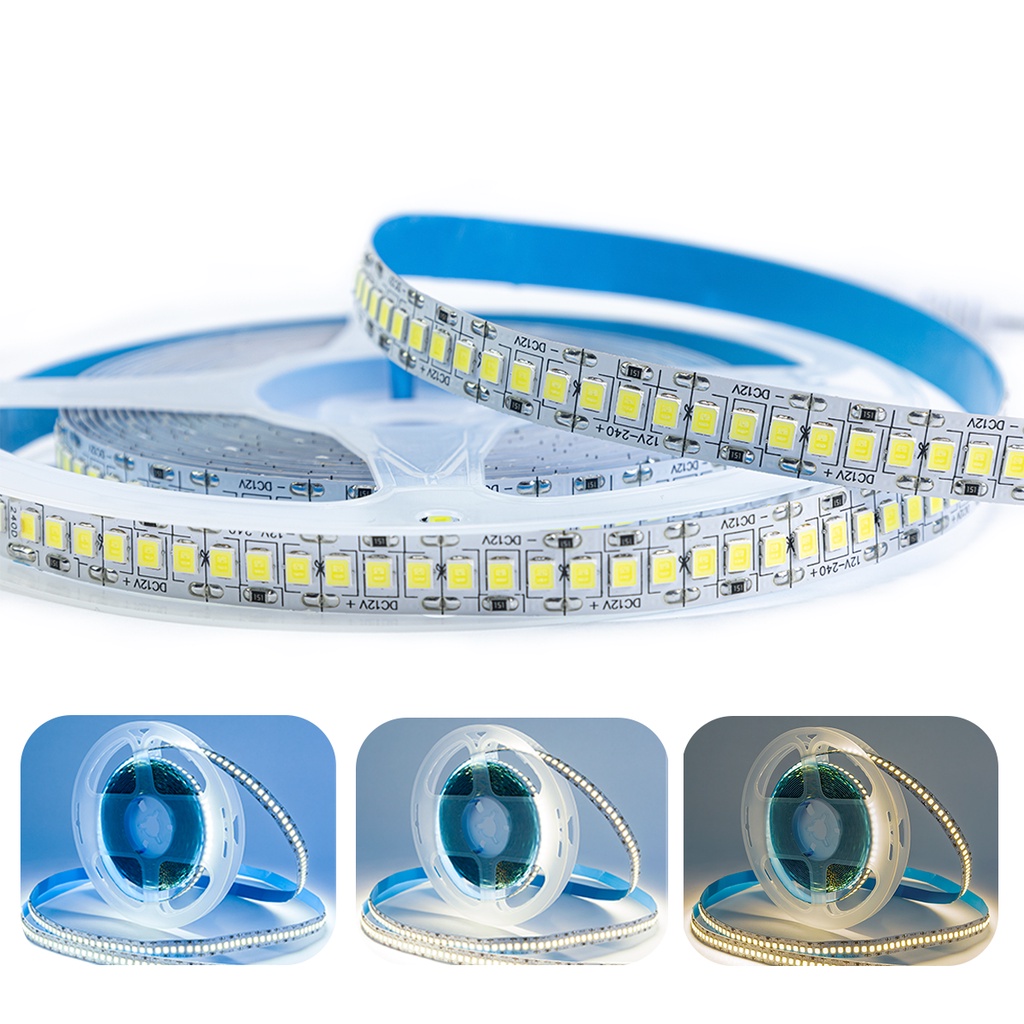 Fita Led 240 Leds 2835 5mts 18w/m 12v 6000k 4000k 3000k | Shopee Brasil