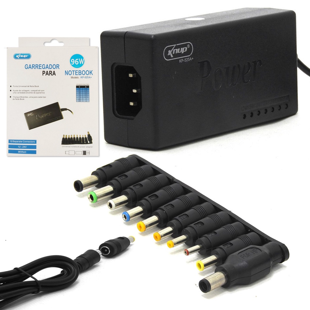 Fonte Universal para Notebook 96W KP-525A+ KNUP | Shopee Brasil