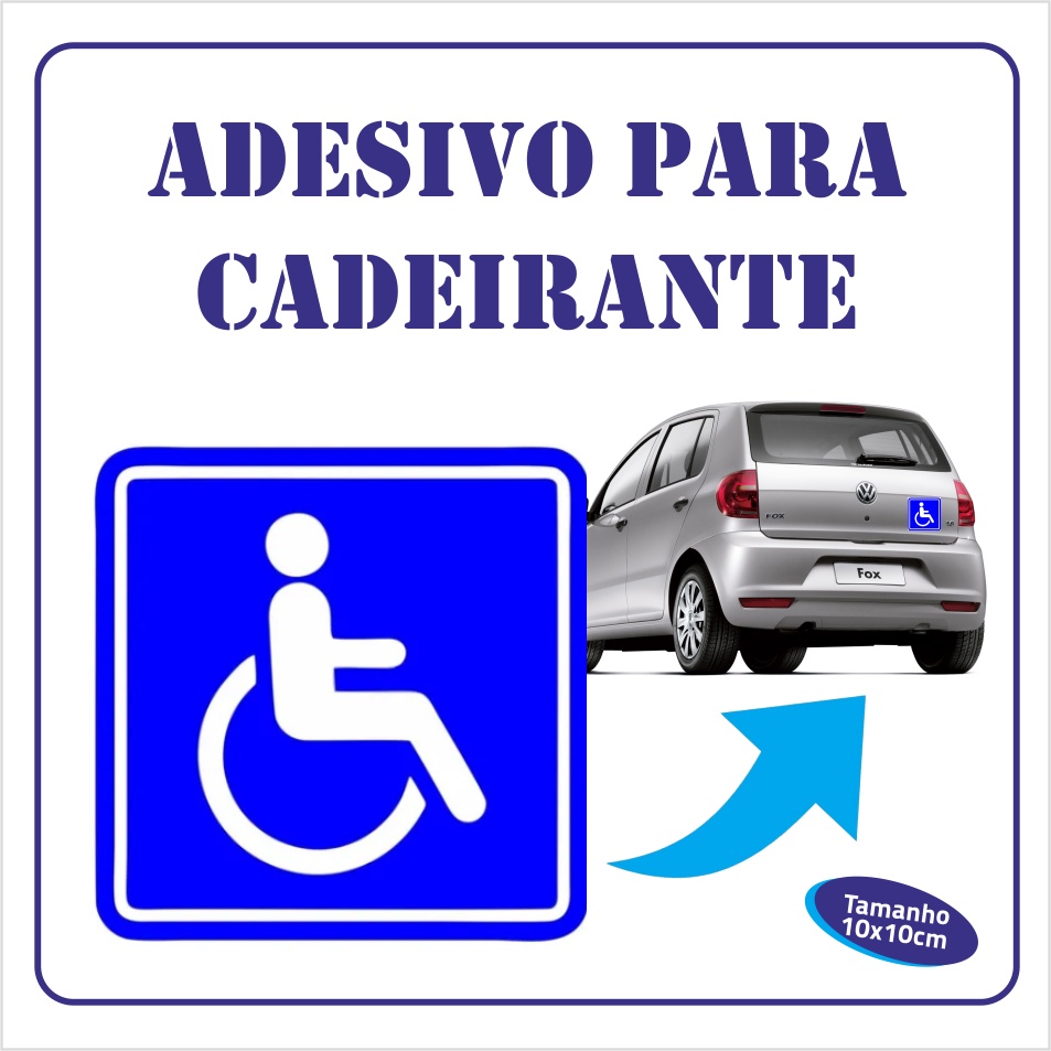 Adesivo Cadeirante Deficiente Externo 10x10cm | Shopee Brasil