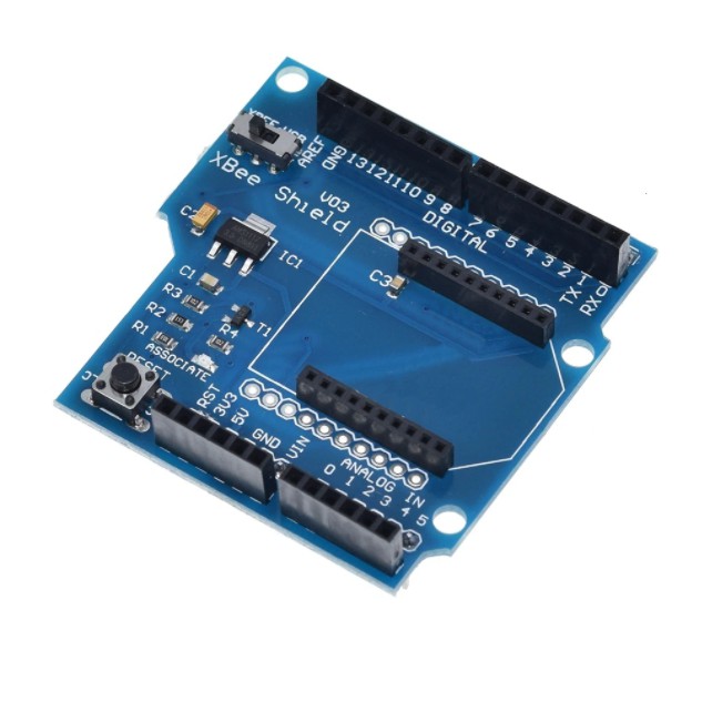 Shield Zigbee Azul para Arduino Uno ou Mega - ZigBee Shield Xbee ...