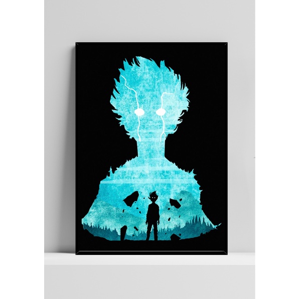 Quadro De Mdf Poster Moldura Anime Mangá Mob Psycho 100 Shopee Brasil