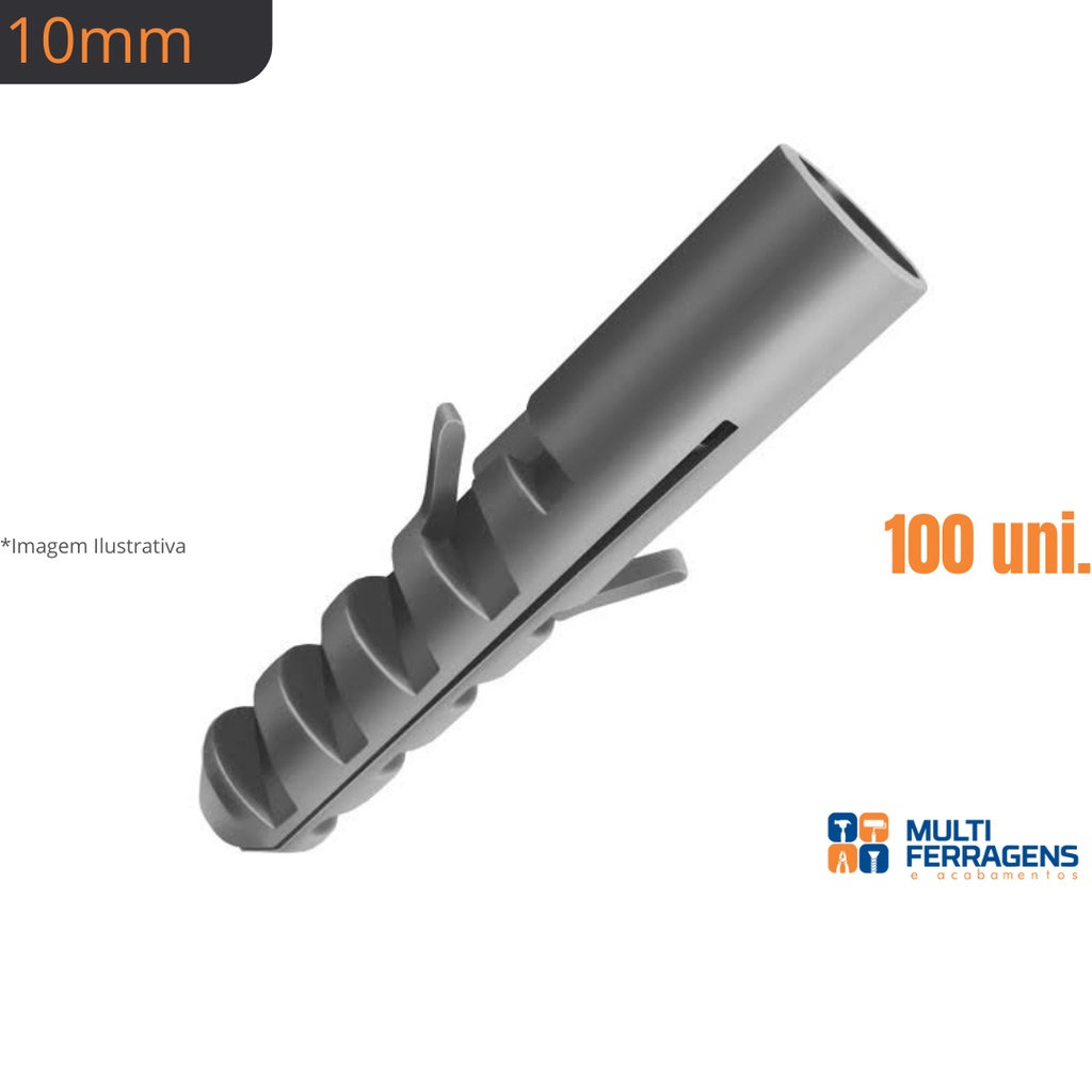 Bucha para Parede 10 Fixação com 100 Parede Concreto sem Anel 10mm ...