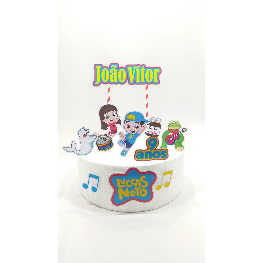 Topo de Bolo / Topper Personalizado - Luccas Neto Desenho | Shopee Brasil