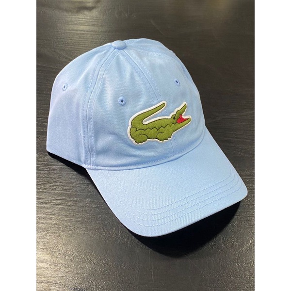 Boné Lacoste Big Croc - Azul Claro (Fita de Couro) | Shopee Brasil