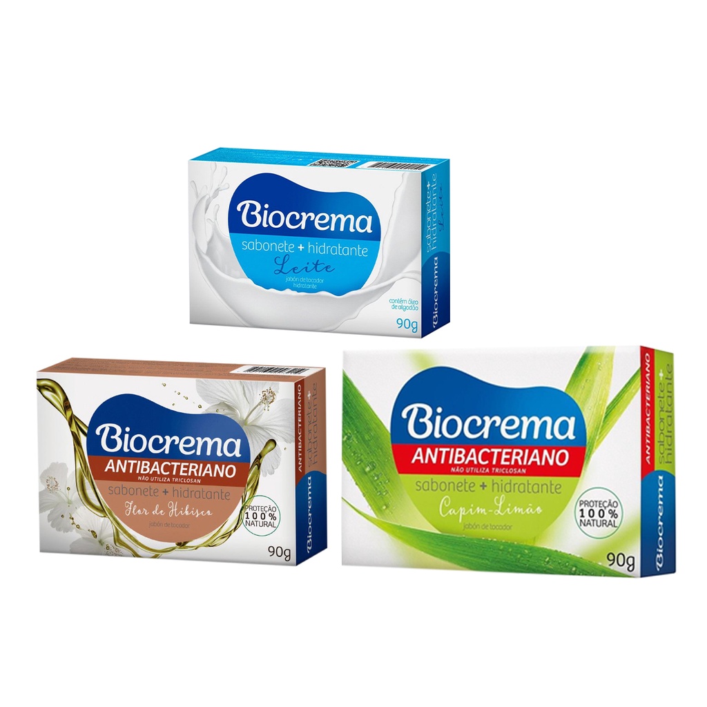 Sabonete Em Barra Biocrema 90 G ( Clique E Escolha ) | Shopee Brasil