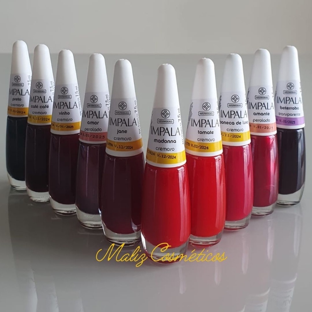 Esmaltes Impala kit Rubi - 10 unidades | Shopee Brasil