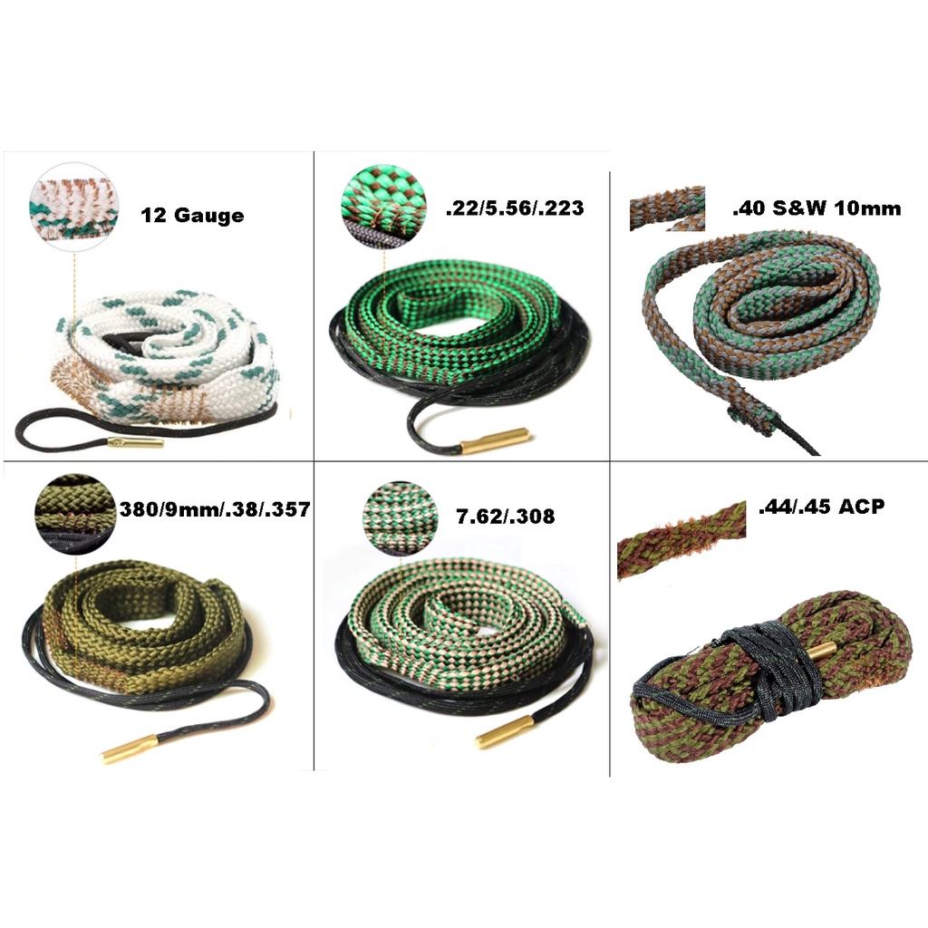 Cordão limpeza cano com escova Bore Snake Pistola Revolver Carabina ...
