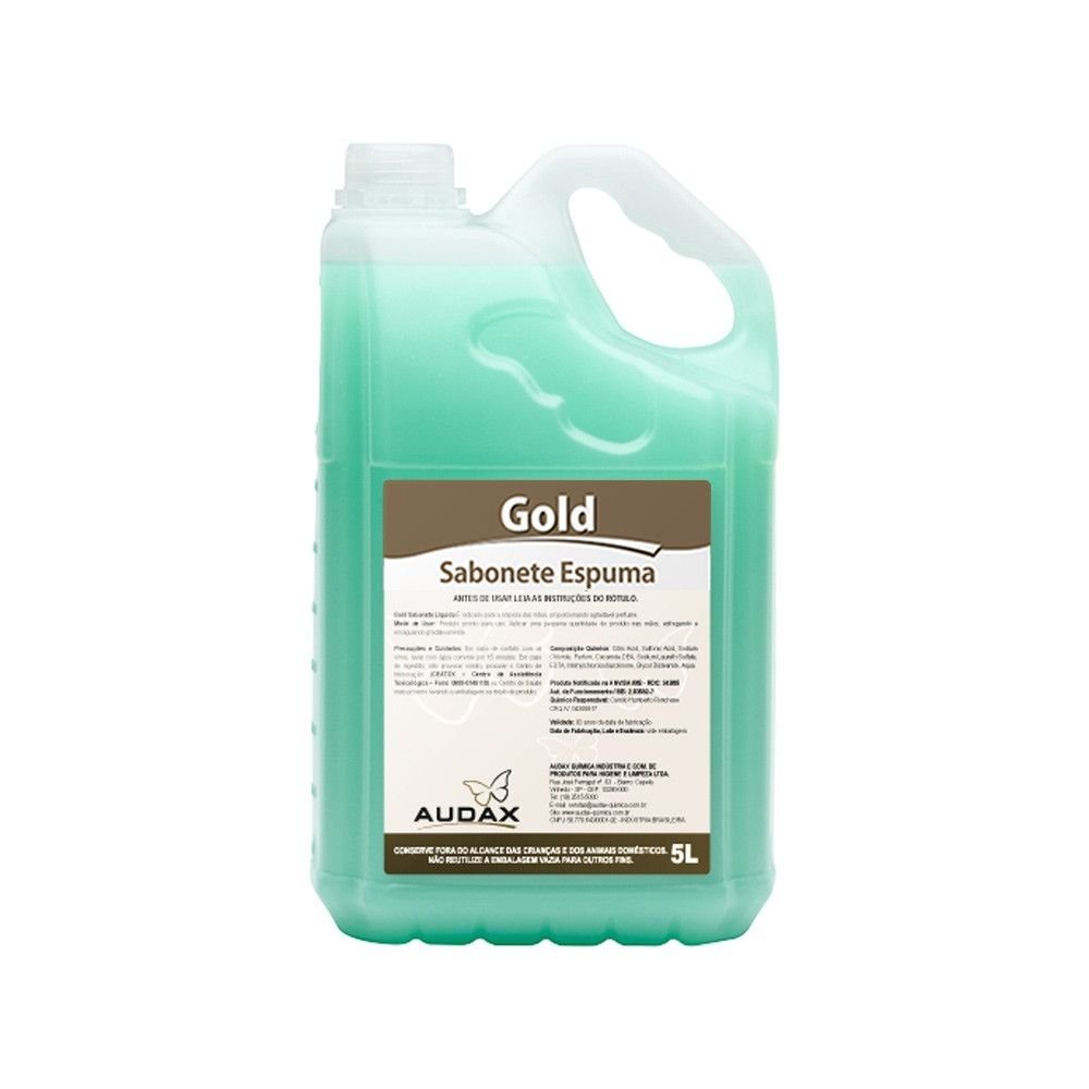 Sabonete Espuma Audax Gold 5 Litros | Shopee Brasil