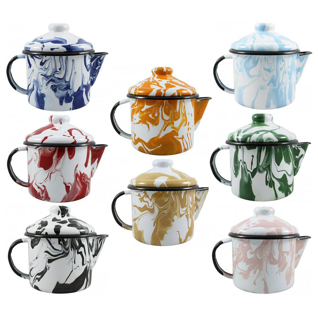 Bule P/ Cha 10 Esmaltado 600ml Ewel Marmorizado | Shopee Brasil