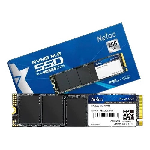 SSD Nvme M2 Gen 3X4 Netac 256GB | Shopee Brasil