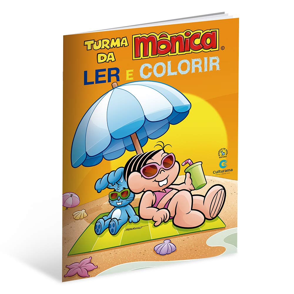Livro gigante Turma da Mônica praia: ler e colorir | Shopee Brasil