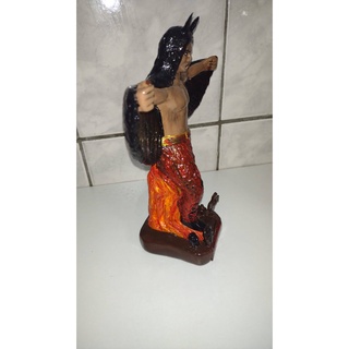 Imagem Exu Asa negra - gesso | Shopee Brasil