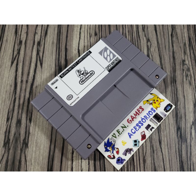 Burn-in/test Cartridge P/ Super Nintendo + Garantia! | Shopee Brasil