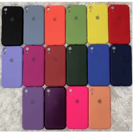 Capa Capinha iPhone XR Silicone Case Aveludado com Logo Apple | Shopee ...