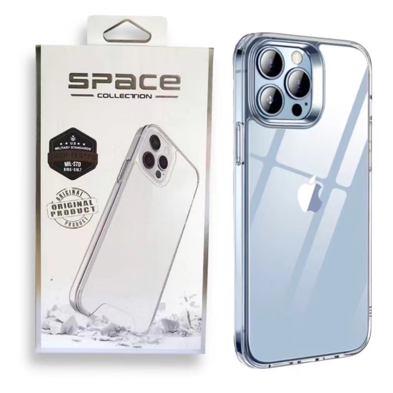 Capa Capinha SPACE Series Ultra Transparente Clear Drop Protection Casing iPhone 6 7 8 Plus X XS ...