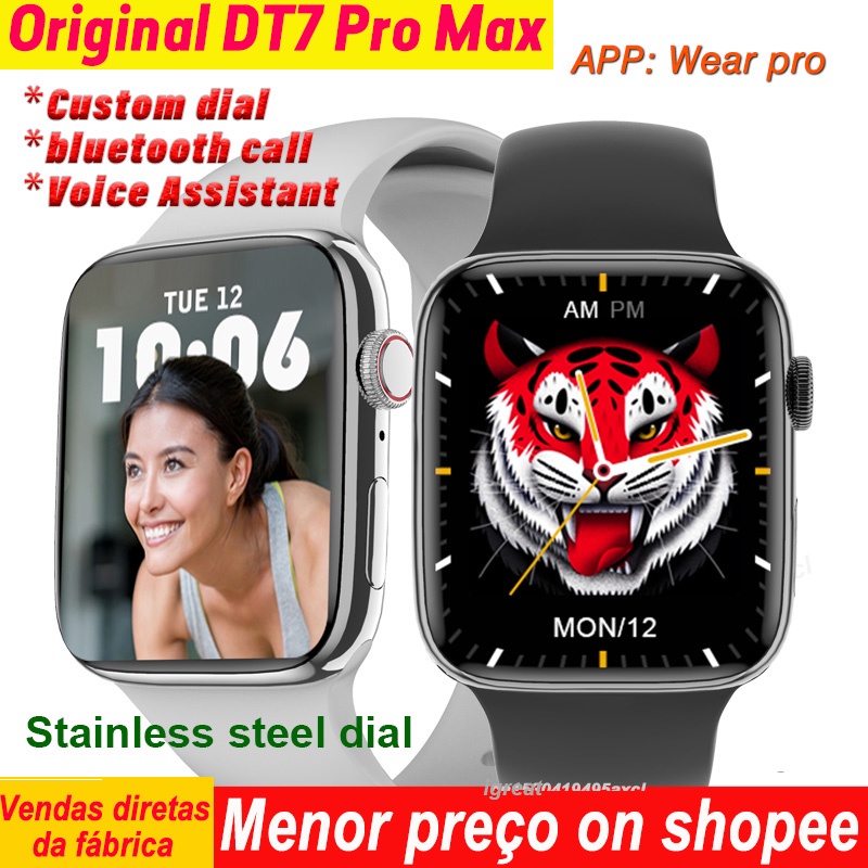 Smartwatch Original DT7 Pro MAX IWO Série 45mm 7 GPS NFC Siri ...