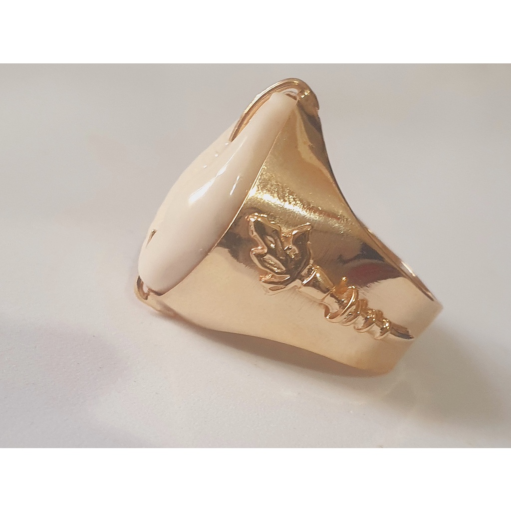 ANEL EBOMI DE PRATA 950K COM BANHO DE OURO 18K PRATA GARANTIDA BÚZIO ...