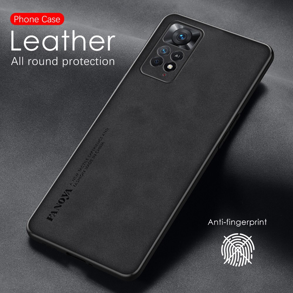 For Xiaomi Redmi Note 11 Pro Case Sheepskin Leather Matte Coque Redmy ...