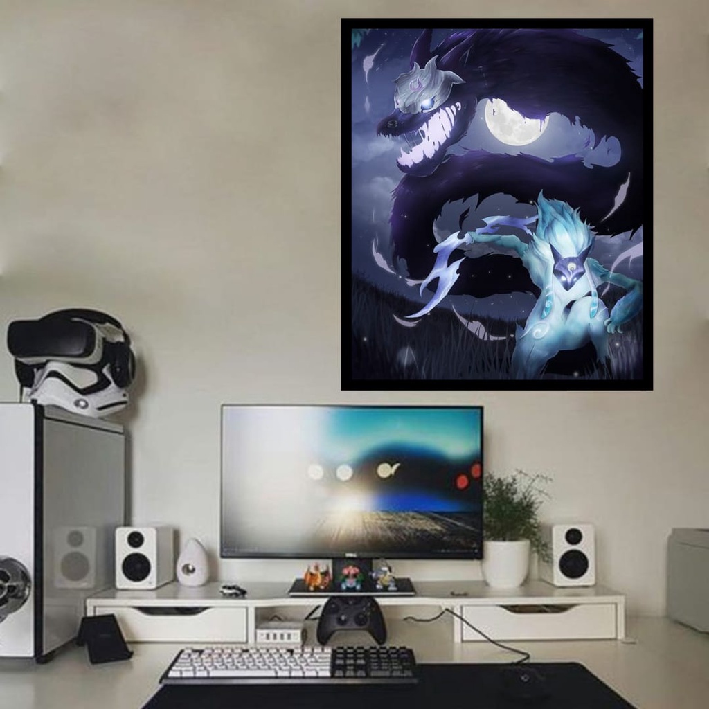 Quadro Decorativo com Moldura Kindred II: Arcane League of Legends (LOL ...