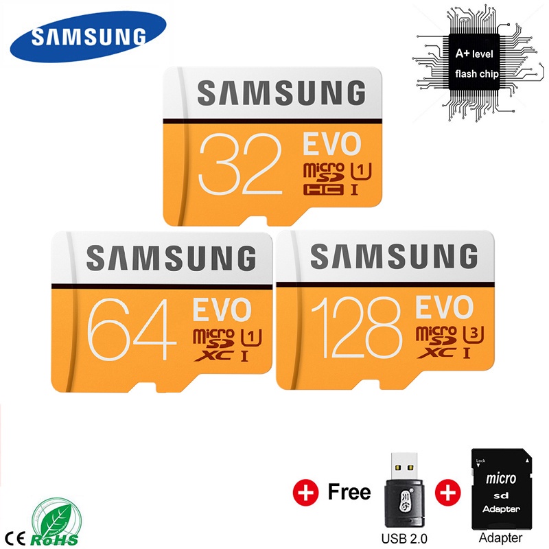 Micro Sd Card Samsung 32g 64g 128g 256gb 512gb Evo C10 Tf Trans Flash ...