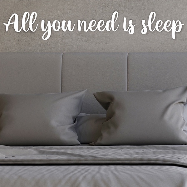 Frase de cabeceira mdf branco - All you need is sleep 100 cm | Shopee ...