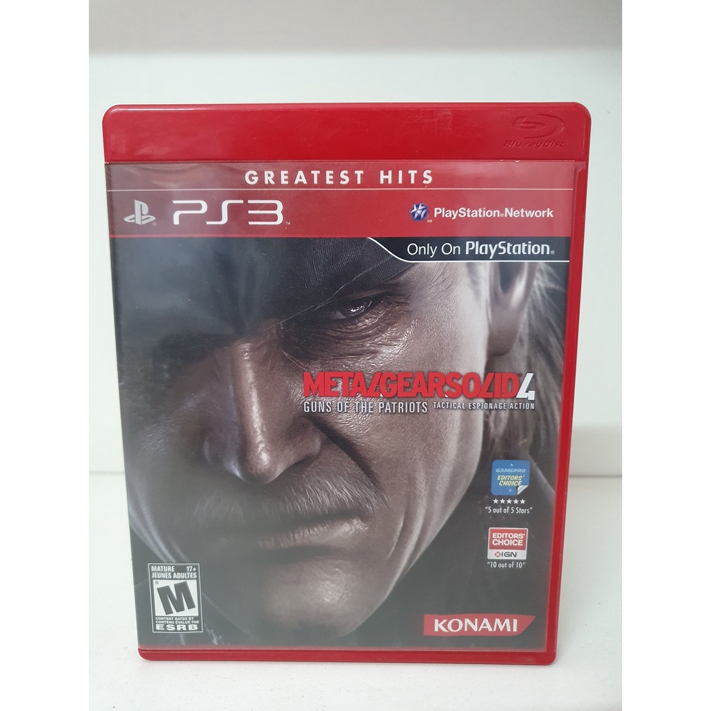 Metal Gear Solid 4 - PS3 - Original - Fisico | Shopee Brasil