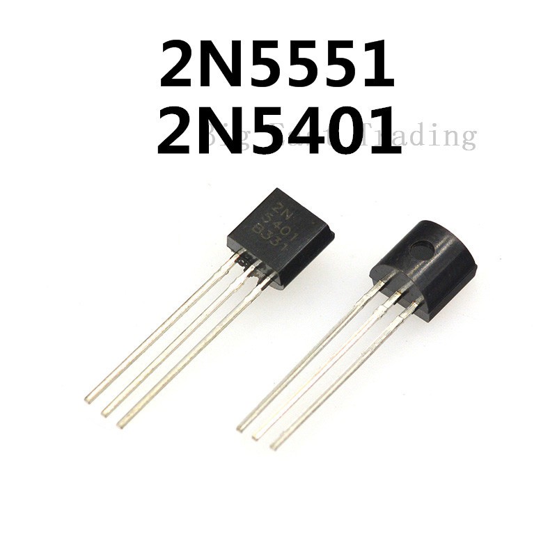 200PCS 2N5551 2N5401 5551 5401 TO-92 (100 Pcsx2n5401 + 100 Pcsx2n5551) Bipolar Transisrs-BJT PNP ...