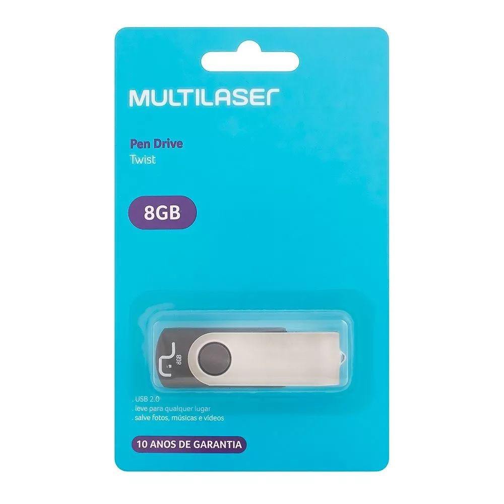 Pen drive 8gb Multilaser Twist PD587 Original | Shopee Brasil