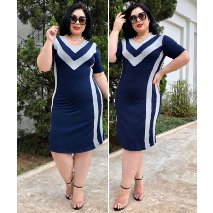 Vestido Midi Tubinho Plus Size Viscolycra Moda Gringa Blogueiras Plus ...