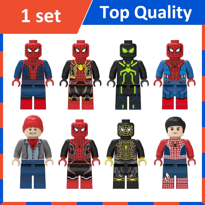 M8059 Coleção Homem-Aranha Super Heroes Minifigures Marvel Comics 8pc ...