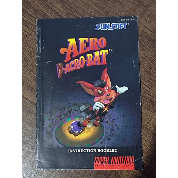 Manual Original Aero Acrobat Super Nintendo | Shopee Brasil