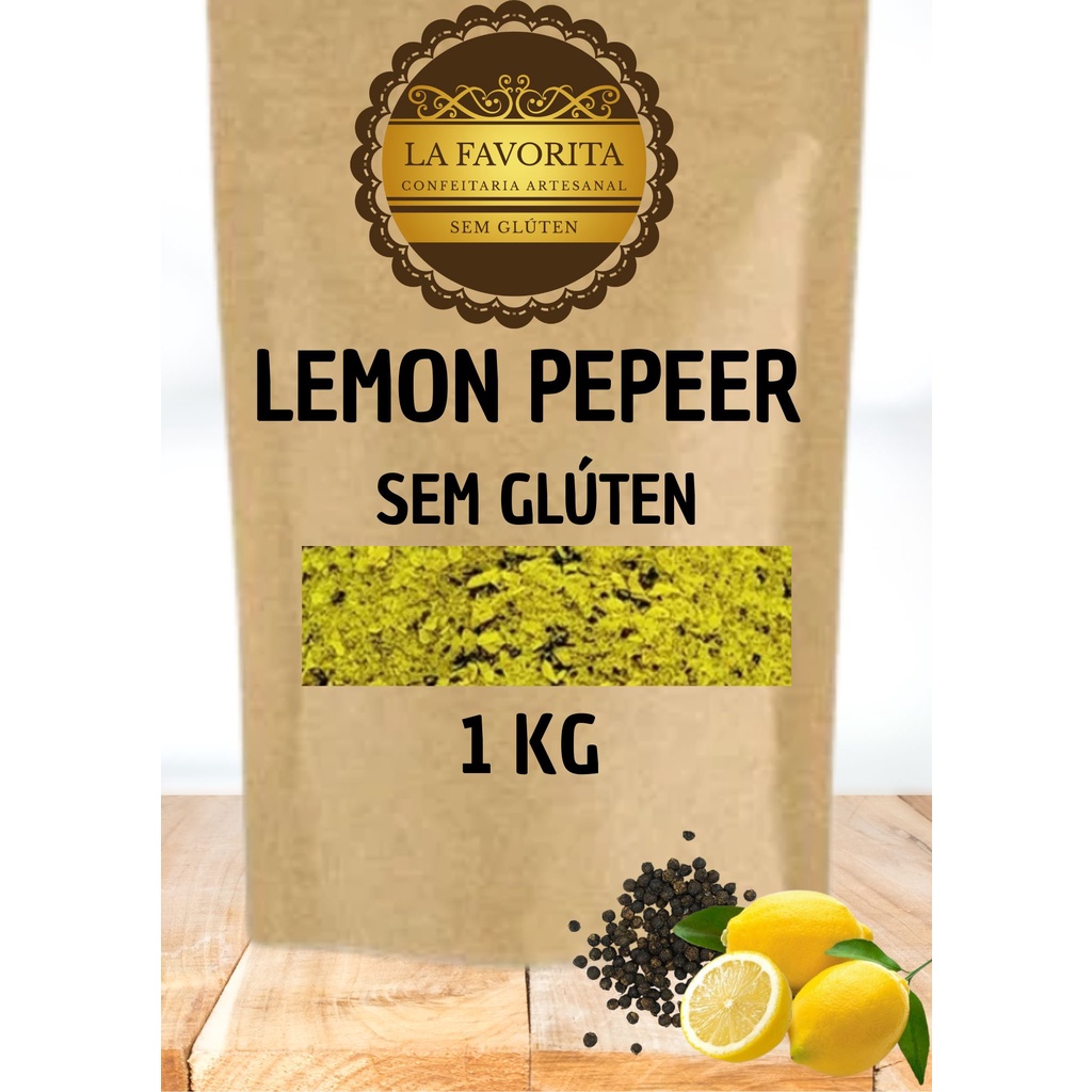 Lemon Pepper 1 KG - Tempero Condimento - Sem Glúten | Shopee Brasil