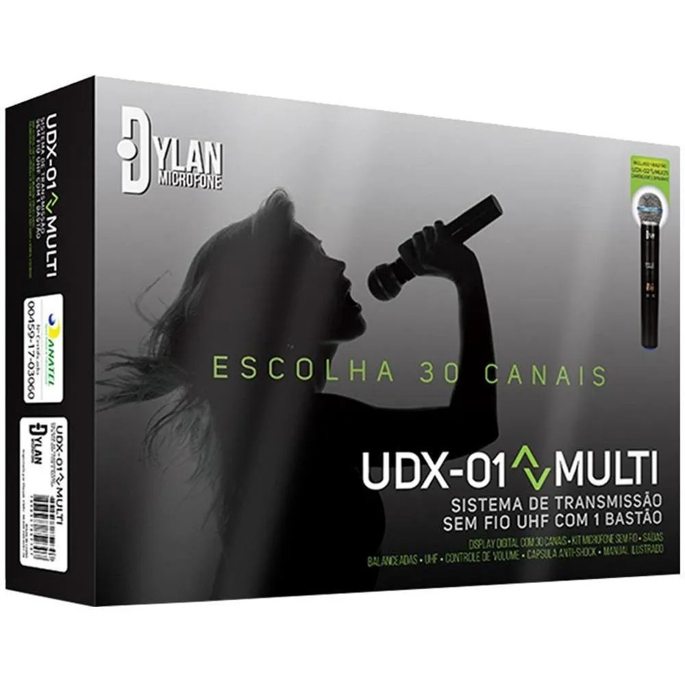 Microfone Profissional Sem Fio Digital Original Dylan UHF Udx-01 | Shopee Brasil