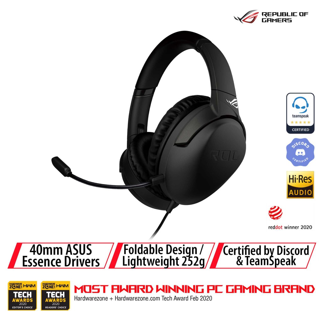 Fone De Ouvido Com Fio Asus Rog Strix Go Core - Com Fio | Shopee Brasil