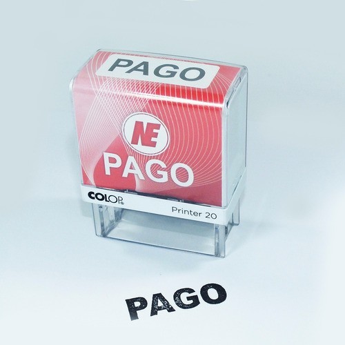 Carimbo Com A Palavra Pago Auto-tintado Printer 20 Colop | Shopee Brasil
