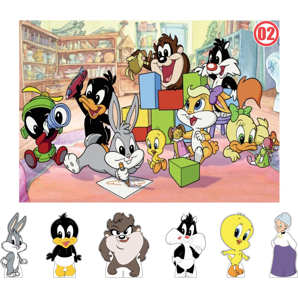 Kit Display De Mesa + Painel Festa Infantil Baby Looney Tunes (MODELO 2 ...