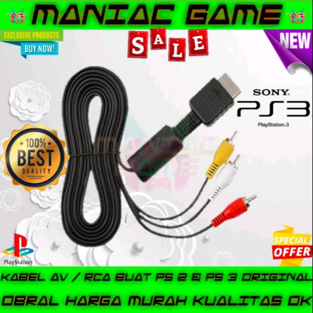 Cabo Av Original Para Ps 2 E Ps 3 | Shopee Brasil