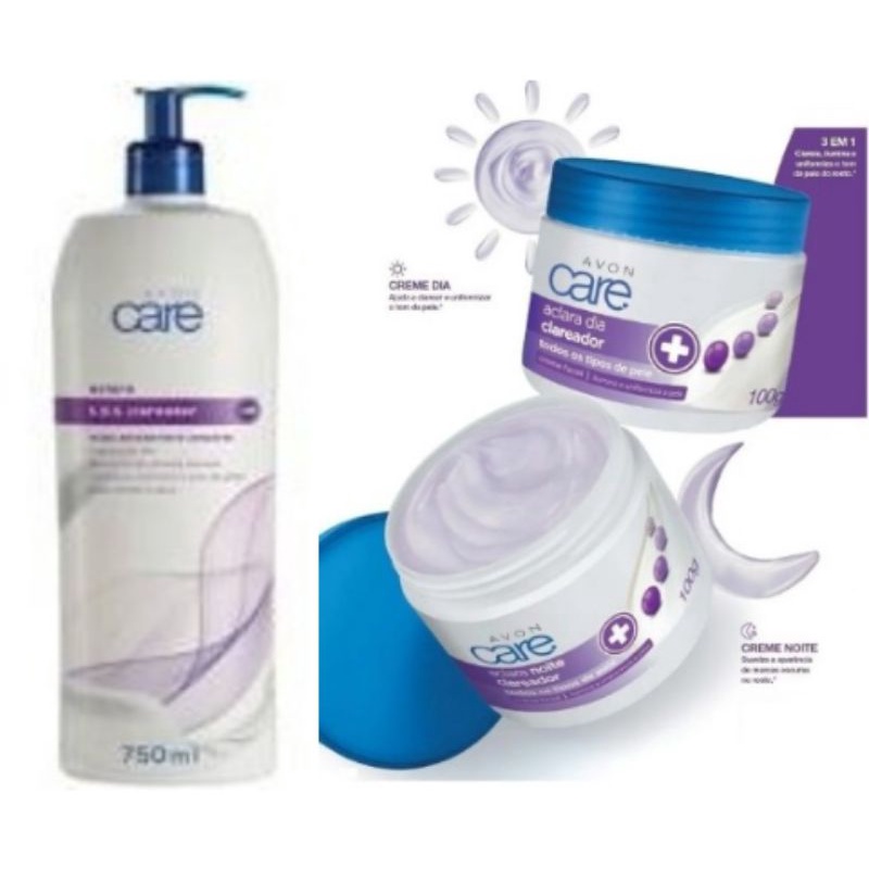 Kit Clareador Aclara Clareador Corporal de 750g + Clareador noite de ...