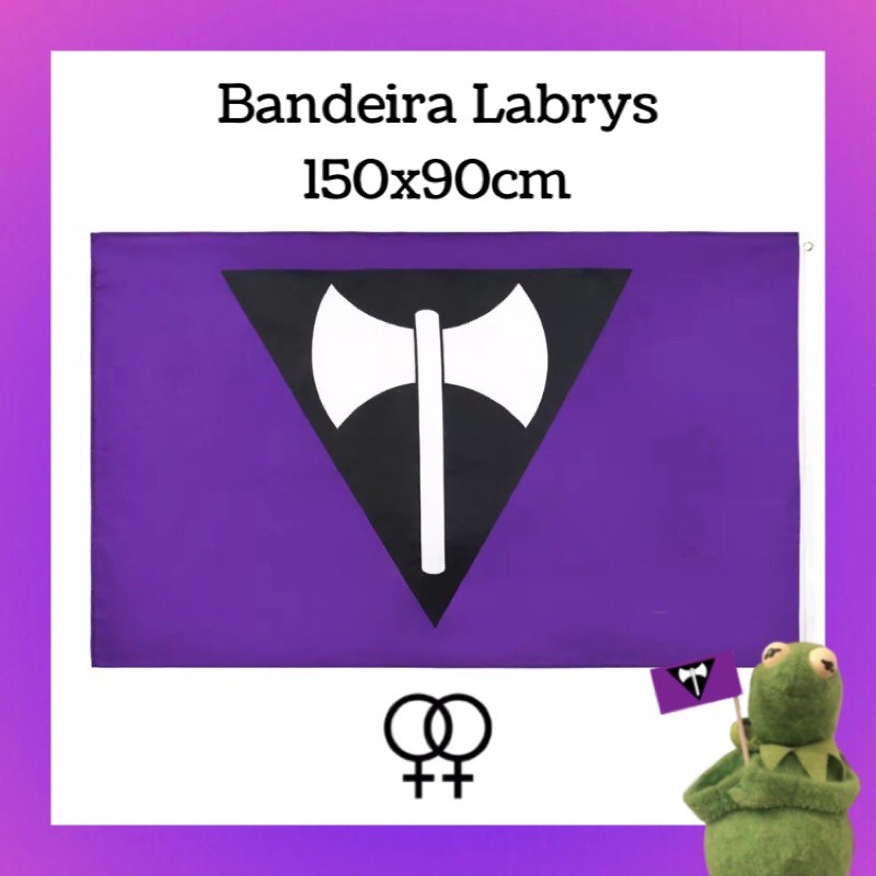 Bandeira Lésbica | Labrys 150X90 — Sáfica Sapatão Acessórios Labrys ...