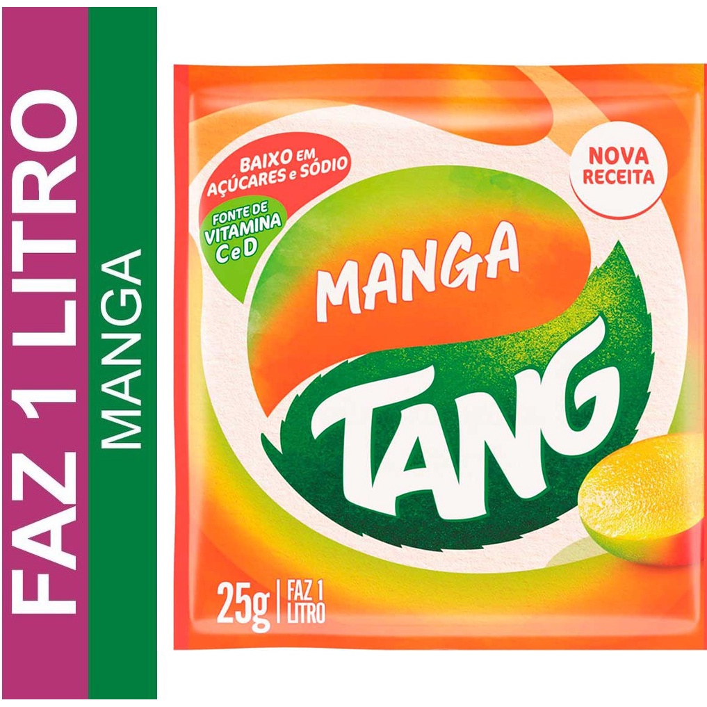 Kit com 15 sucos Tang 25g - Sabor Manga (15 unidades) | Shopee Brasil