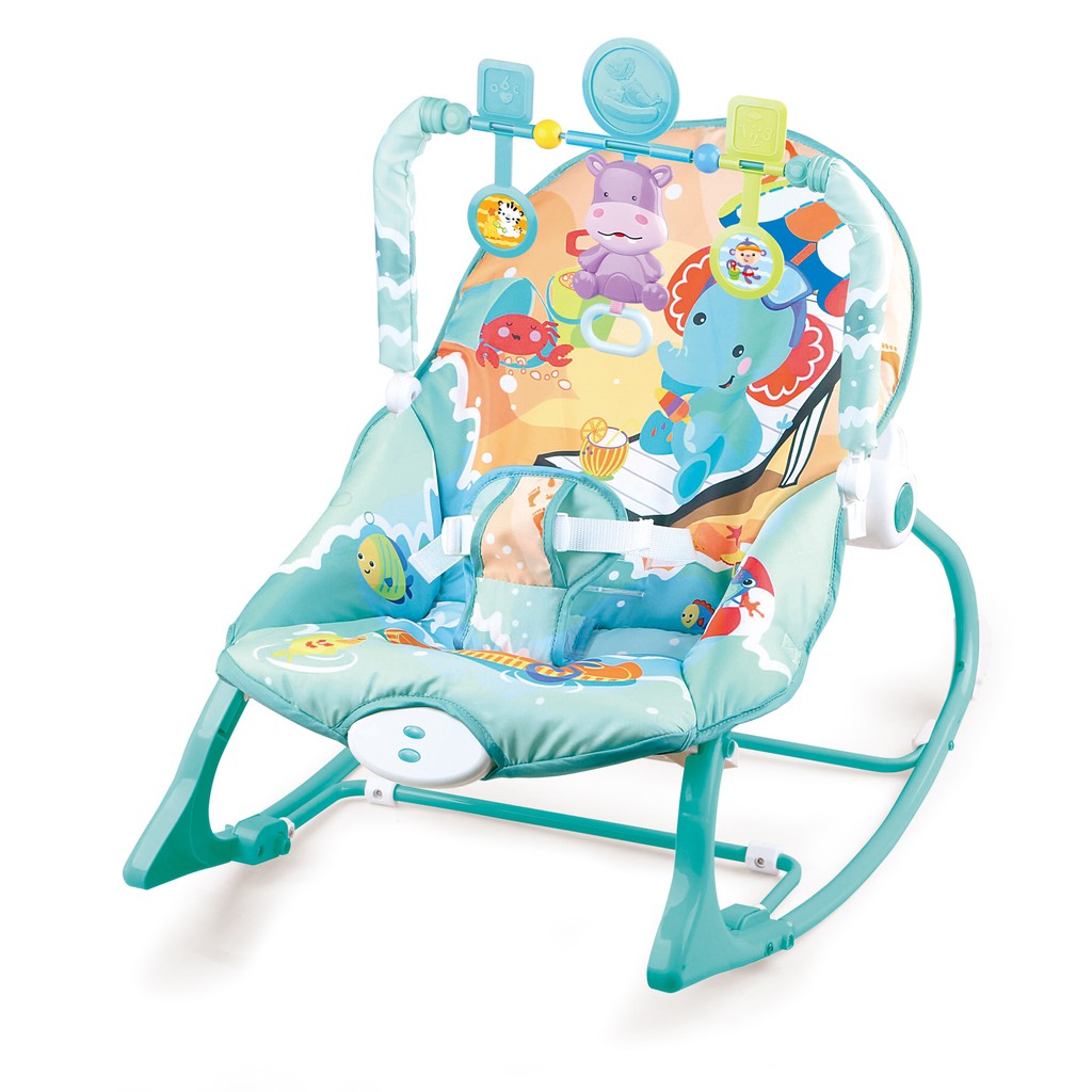 Cadeira de Descanso Musical Vibratória até 18KG Oceano Baby Style ...