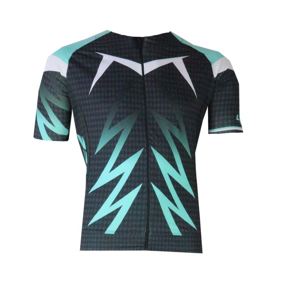 Camisa Ciclismo Lynce Hard Raio Ciano | Shopee Brasil